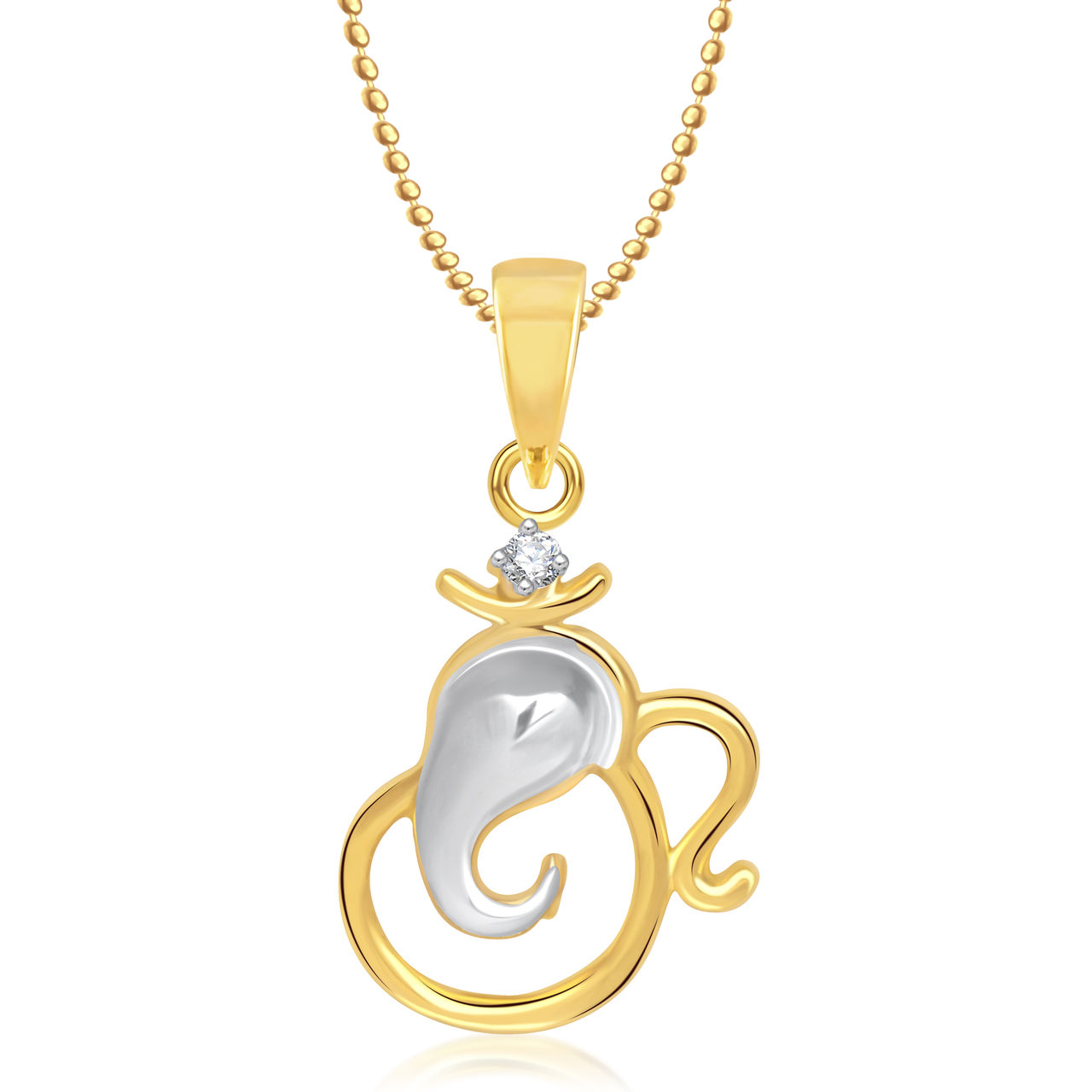 Buy Om Ganpati God Pendant With Chain Lockets For Men And Women Gold ...