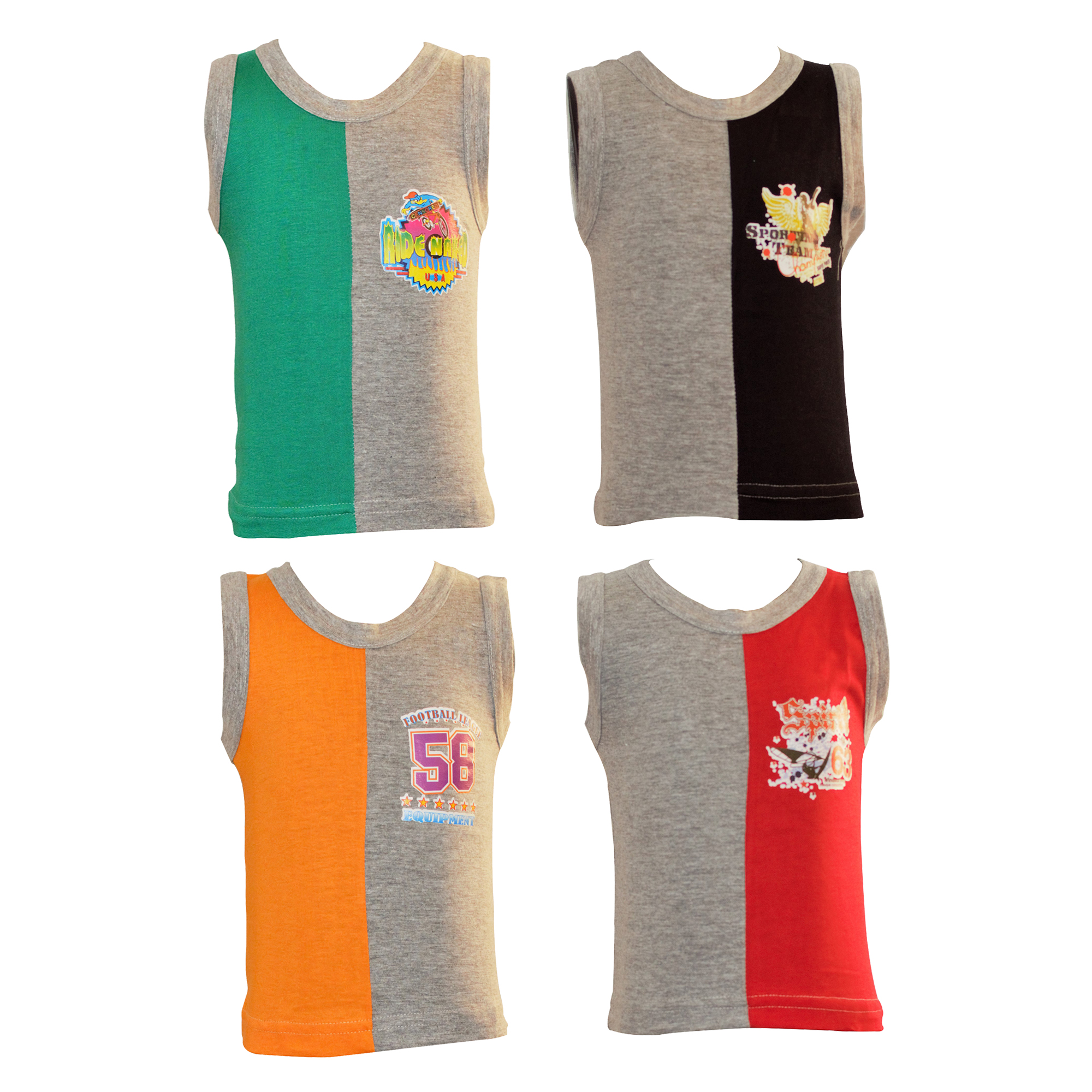 Buy LILSUGAR BOYS FLOURESCENT VEST SET OF 4 Online @ ₹442 from ShopClues
