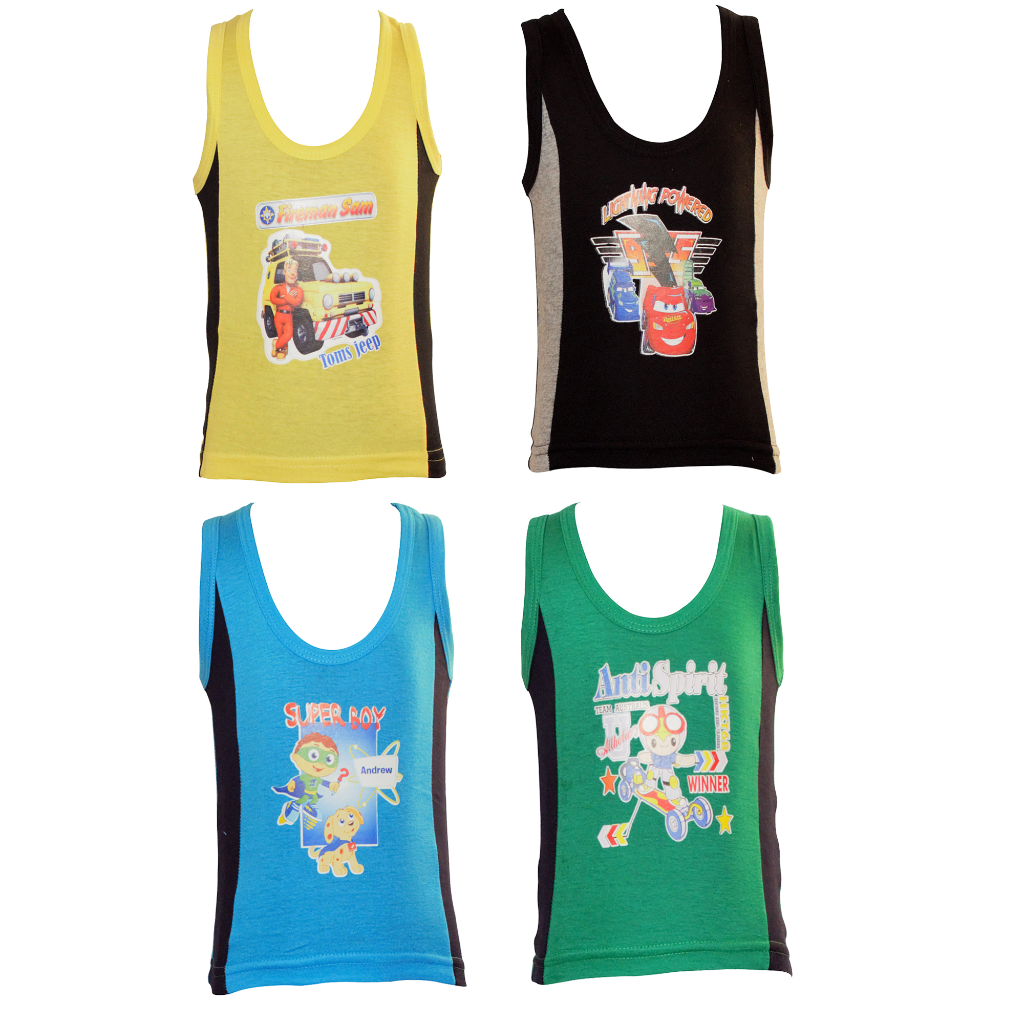 Buy LILSUGAR BOYS FLUORESCENT VEST WITH SIDE PANEL SET OF 4 Online ...