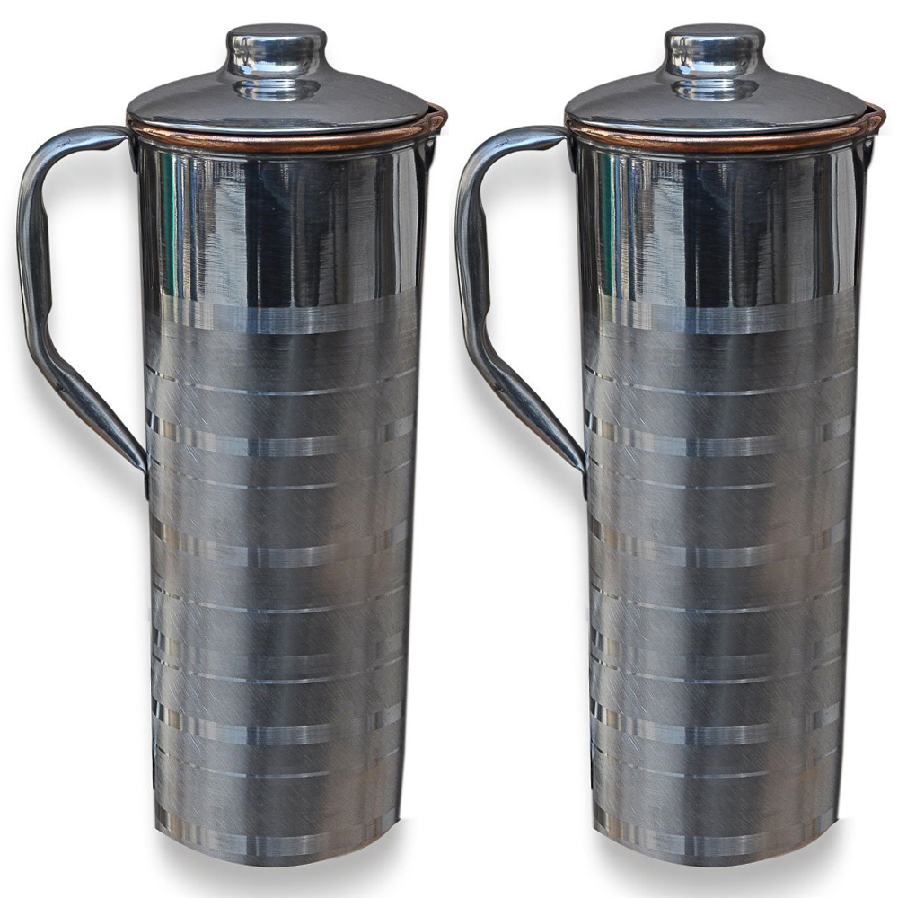 Buy Rime India Stainless Steel Luxury Fridge Water Bottle (1200 ML) Set ...