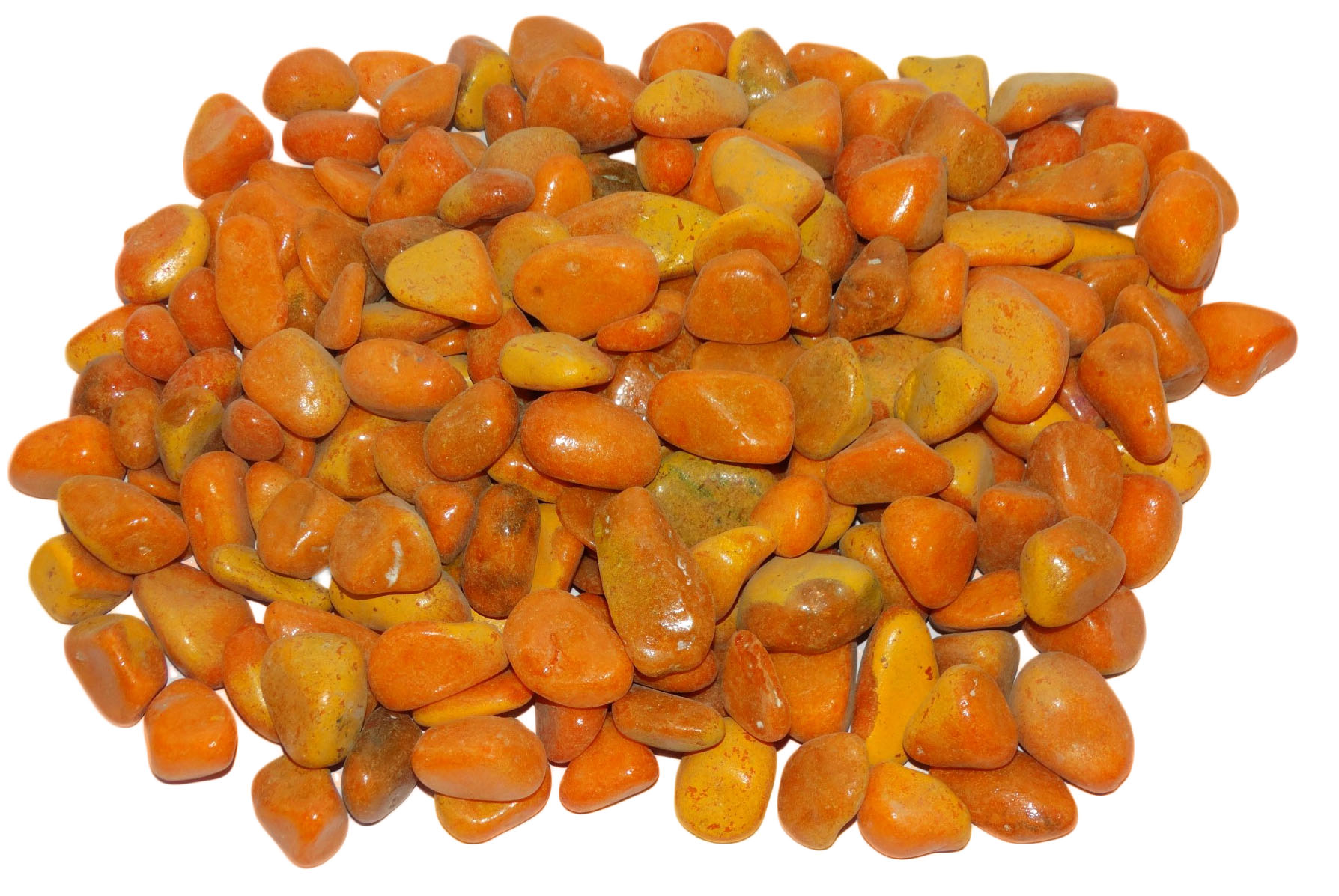 Buy Aquarium decoration gravel stone Orange color pebbles fish tank ...
