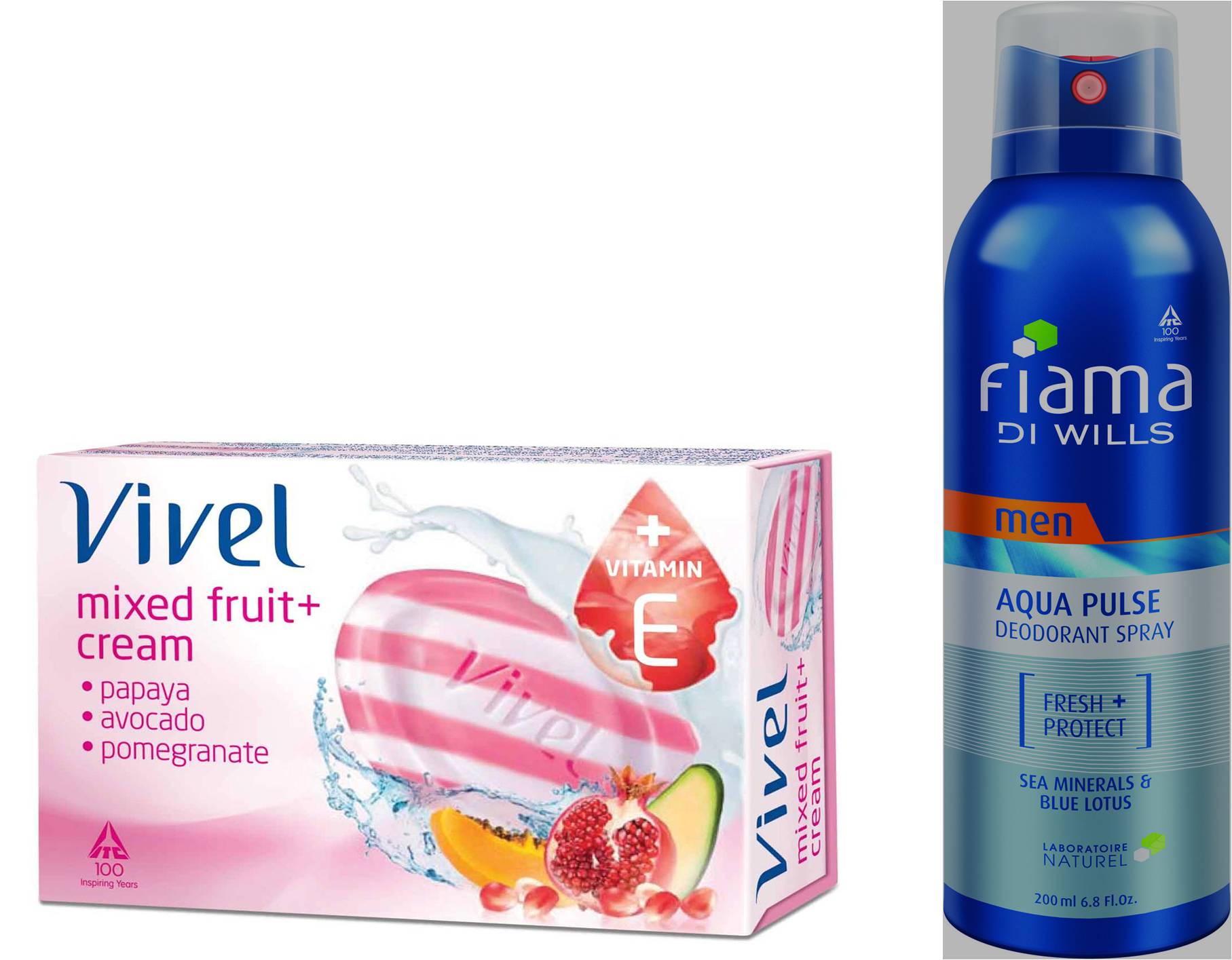 Buy Vivel Mixed Fruit Cream 100gm10 With Fiama Di Wills Men Aqua Pulse ...