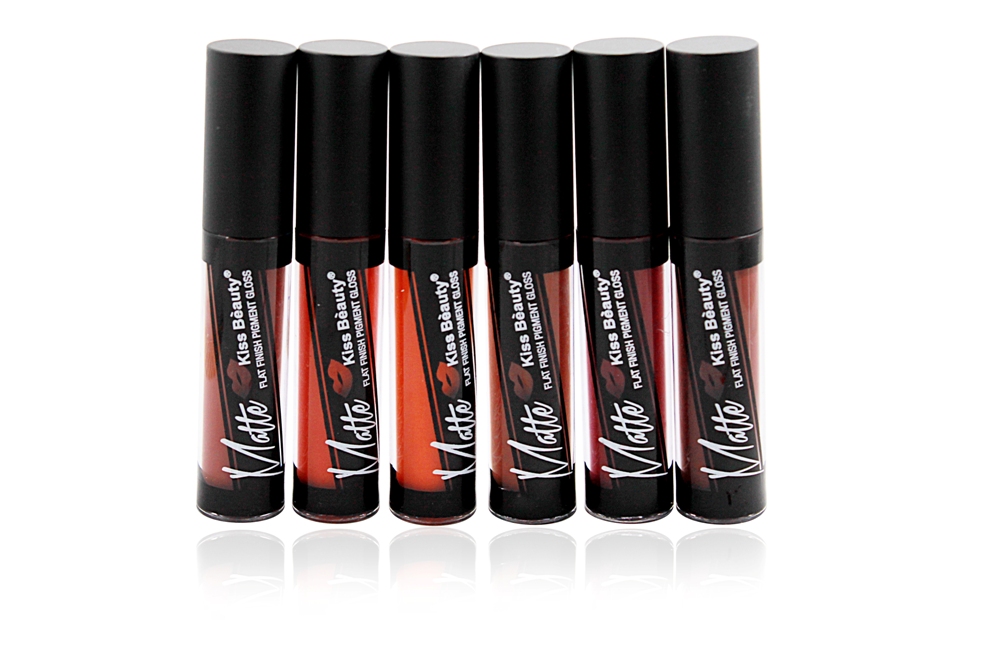 Buy KISS BEAUTY FLAT FINISH PIGMENT LIP GLOSS Free Liner Rubber Band ...