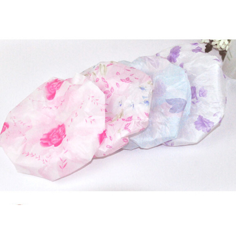 Buy 3 pcs Shower Cap Bath Shower Reusable Clear Plastic Hair Cover Spa ...