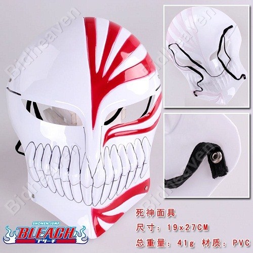 Buy Anime Bleach Hollow Ichigo Kurosaki Full Face Halloween Cosplay ...