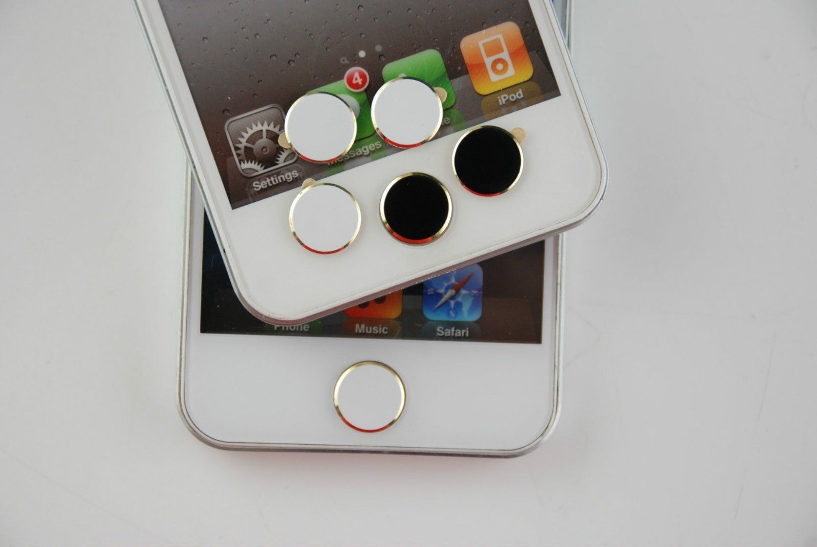 iphone5 to 5s HOME Button Sticker iPhone 5 ( black / silver) In India ...