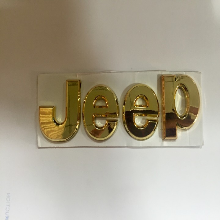 Buy 3D Jeep Golden Grade Badge Emblem Metal Alloy Decal Sticker Logo ...