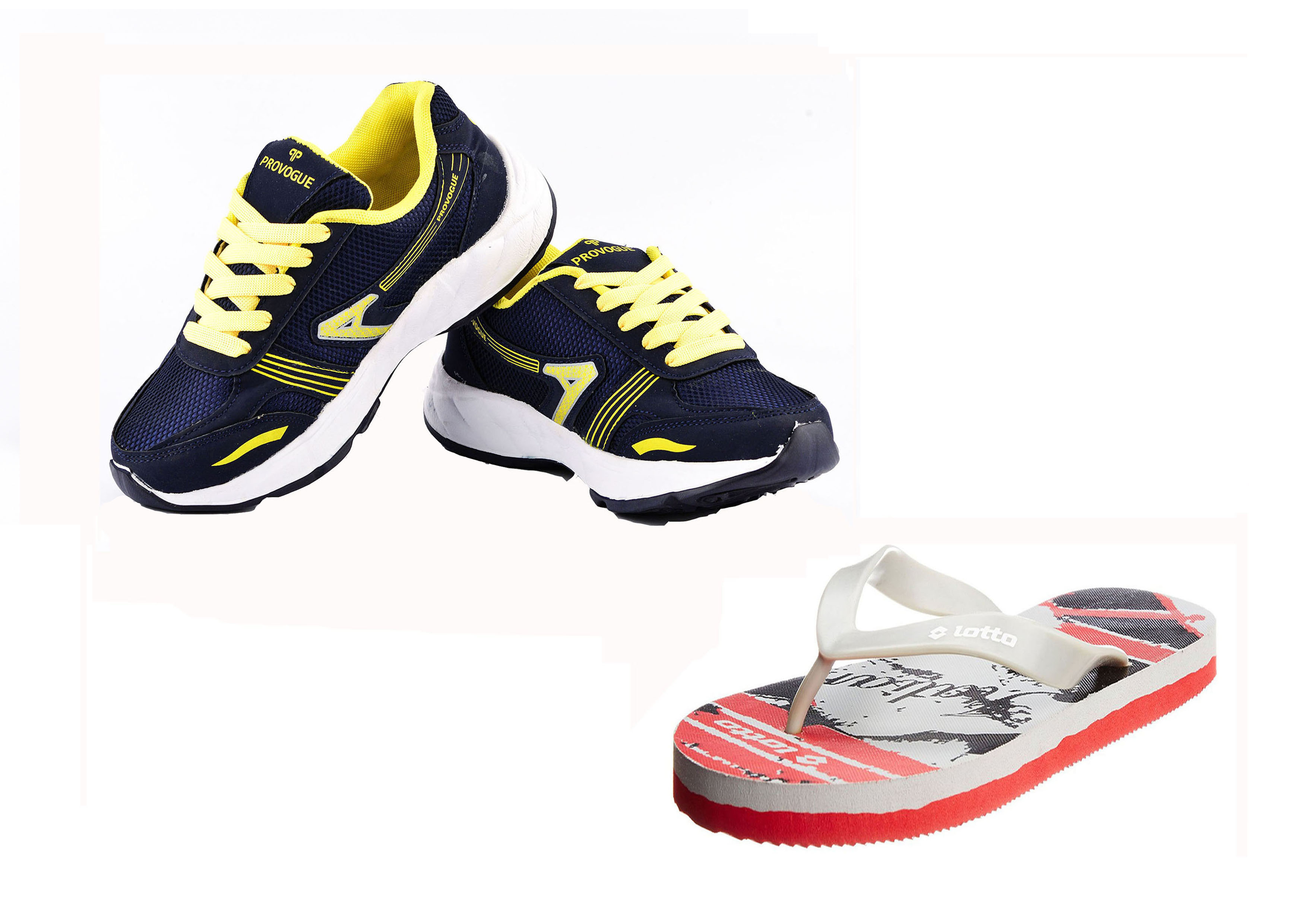 Buy Lotto Men's Yellow Blue Sports Shoes (Combo) Online @ ₹748 from ...