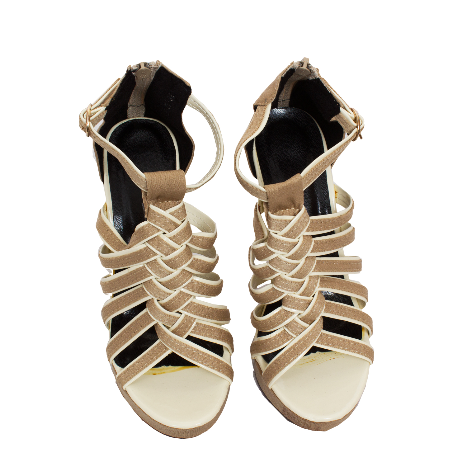 Rialto WomenS Beige Open Toe Heel Sandals (RL-MS55-Bg)