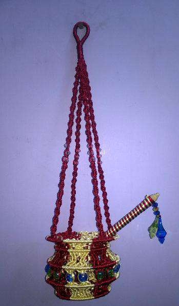 Buy Handmade Decorative Macrame Butter Pot Wall Hanging Online @ ₹450 ...