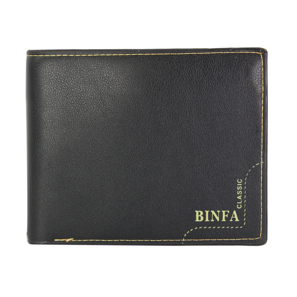 Fab Fashion Binfa Classic PU Leather BI-Fold Wallets for Men Black-PU25048 Fab Fashion Binfa Classic PU Leather BI-Fold Wallets for Men Black-PU25048