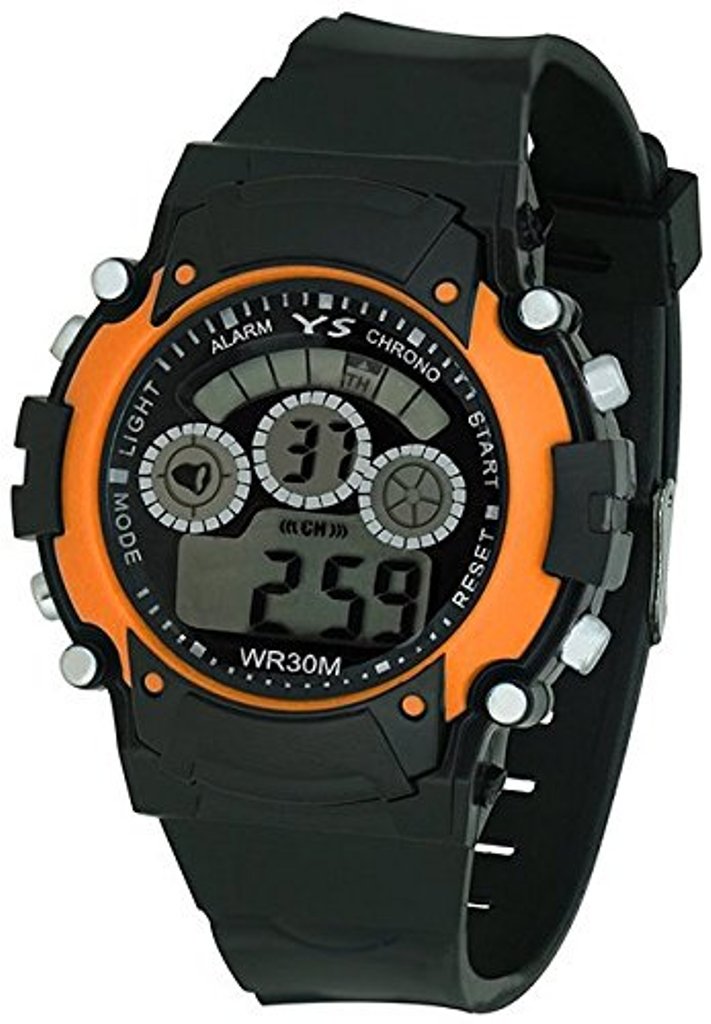 Round Dial Digital led band watch for kids By InstaDeals (BLACK)