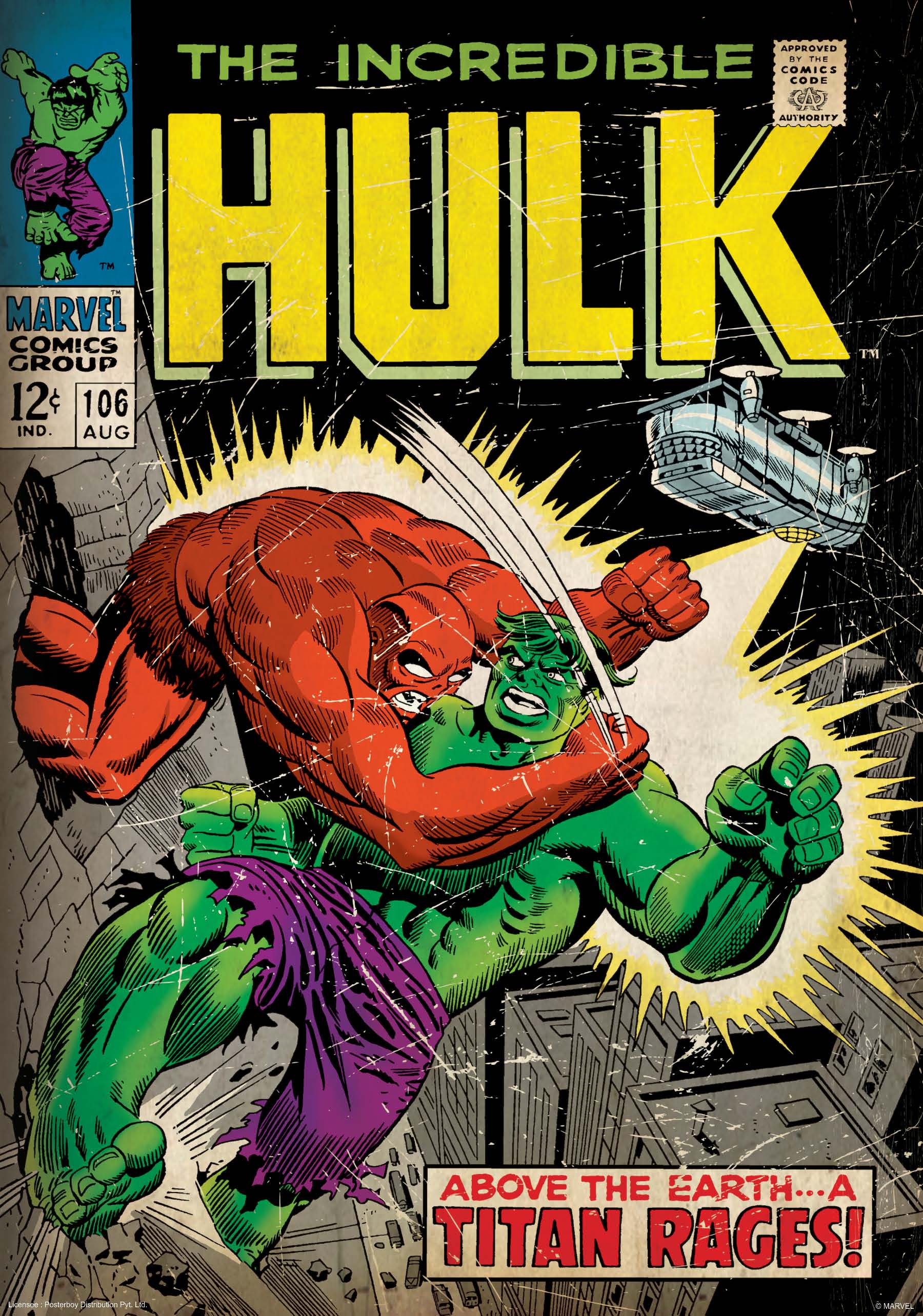 Hulk- Above The Earth Poster (Officially Licensed)
