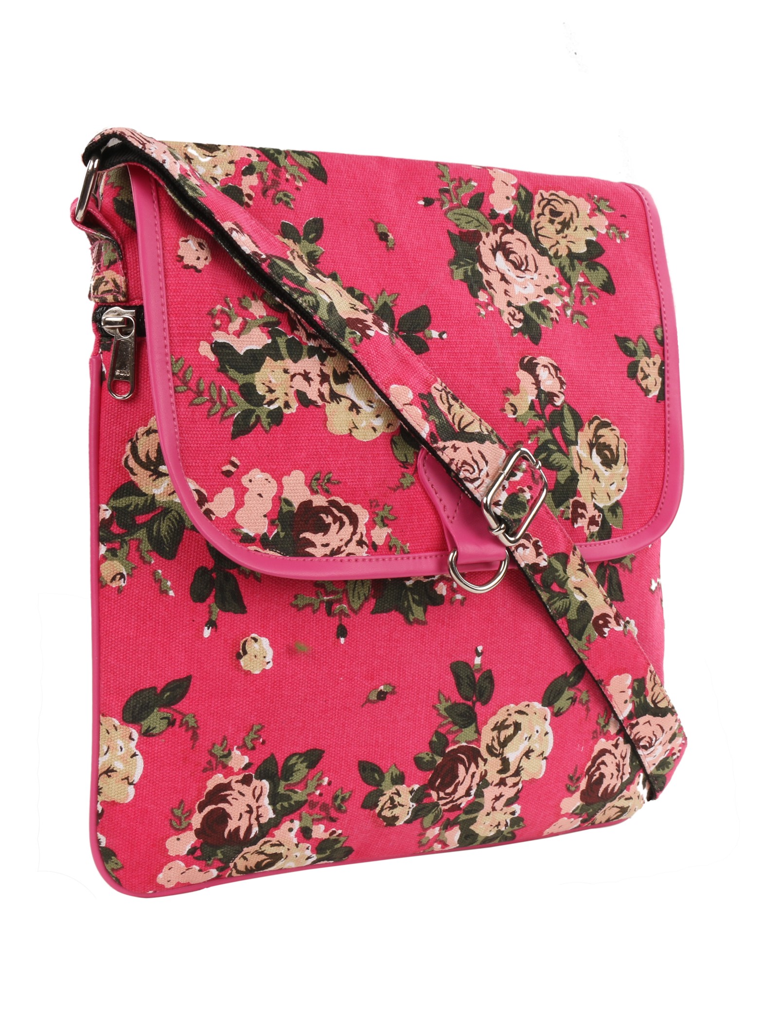 Women Red Canvas Sling Bag