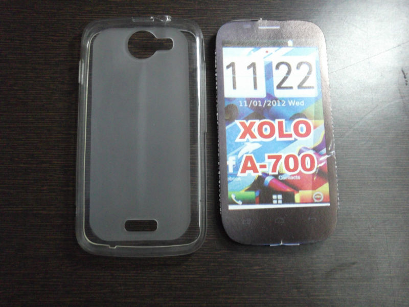 LAVA XOLO A700 Clear Transparent Soft Jelly Silicon Gel Case Cover