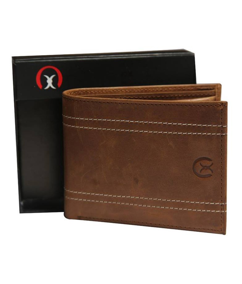OX Mens Bi-Fold Tan Leather Wallet