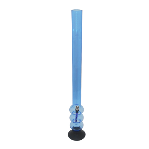 Buy Moksha 24 Inch Tall Transparent Sky Blue 3 bulb Acrylic Bong. Tube ...