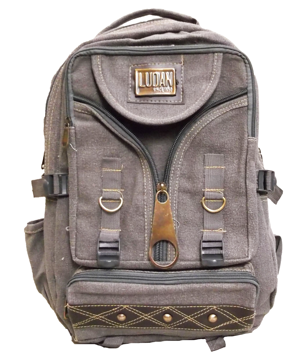 Buy LUDAN Canvas Backpack Grey Online @ ₹699 from ShopClues