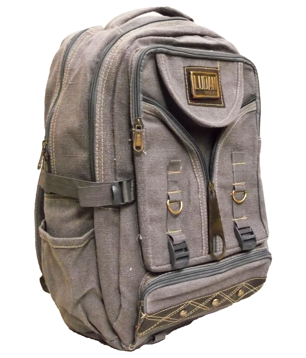 Buy LUDAN Canvas Backpack Grey Online @ ₹699 from ShopClues