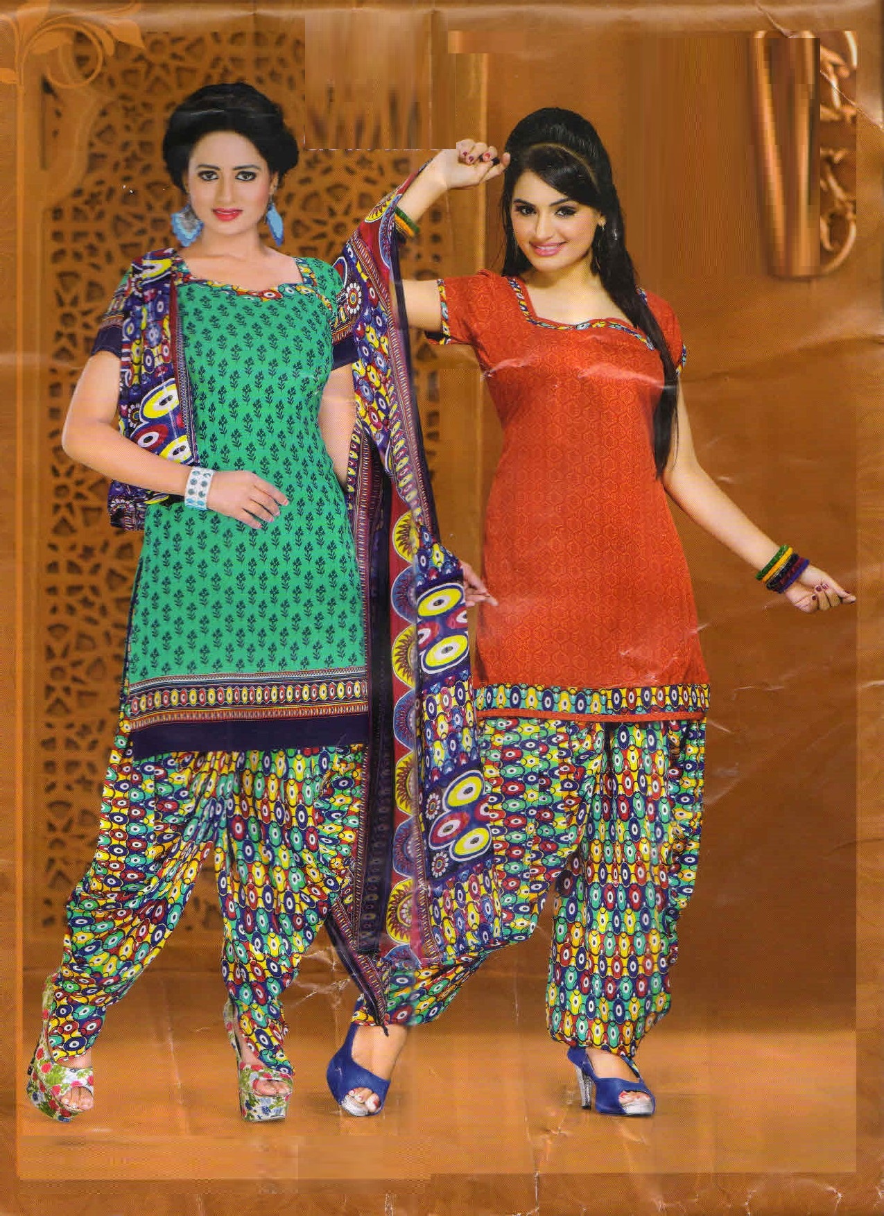 Buy Two Tops One Bottom Dress Materials Online @ ₹699 from ShopClues