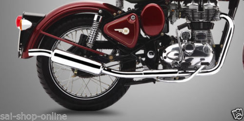 Buy Customised Off-Roader Free Flow Silencer/Exhaust For Enfield Bullet ...