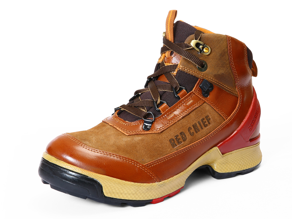 Buy Red Chief Tan Men High Ankle Outdoor Casual Leather Shoes (RC3051 ...