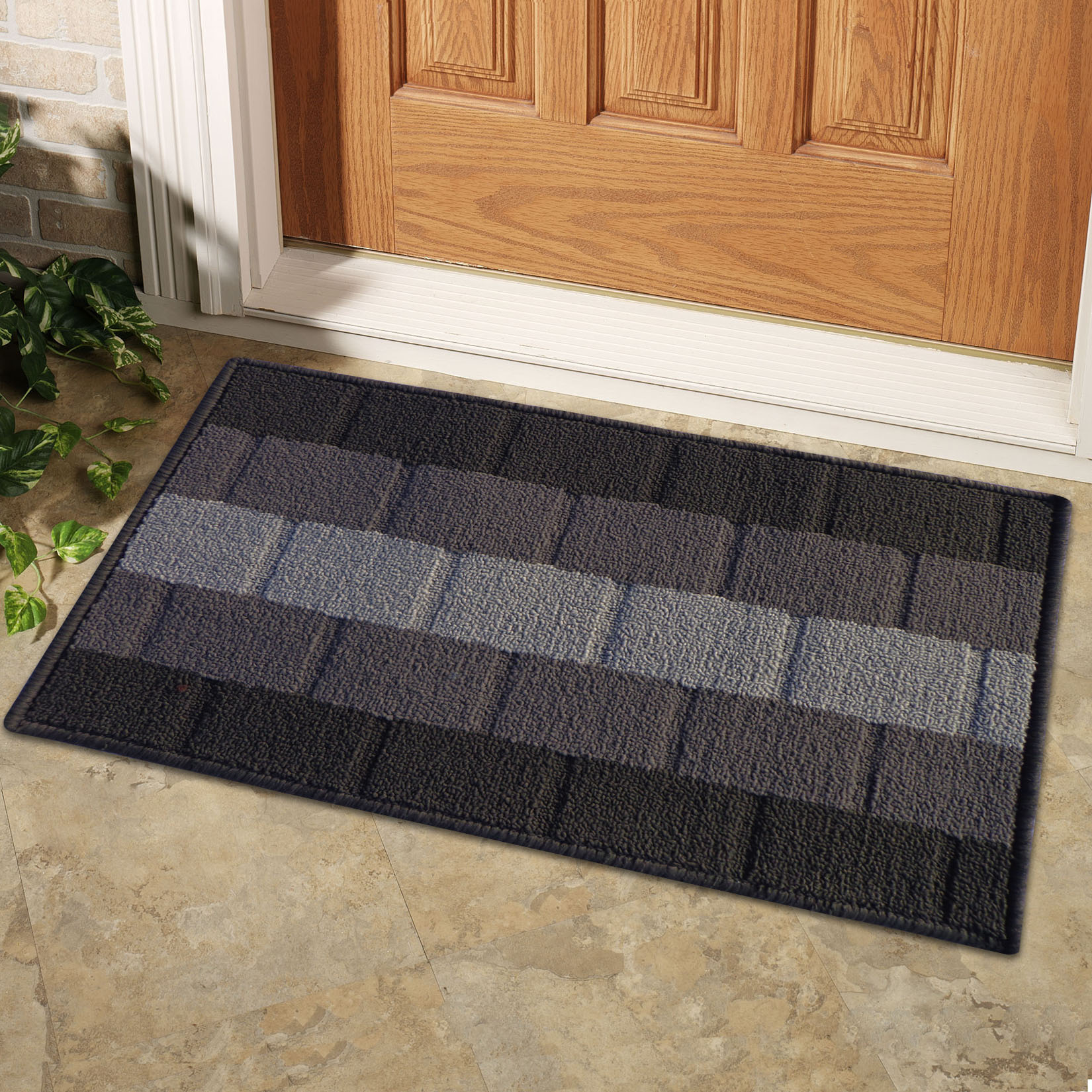 Buy Status Grey Polypropylene Door Mat 58 cm X 38 cm BUY 1 GET 1 Online ...