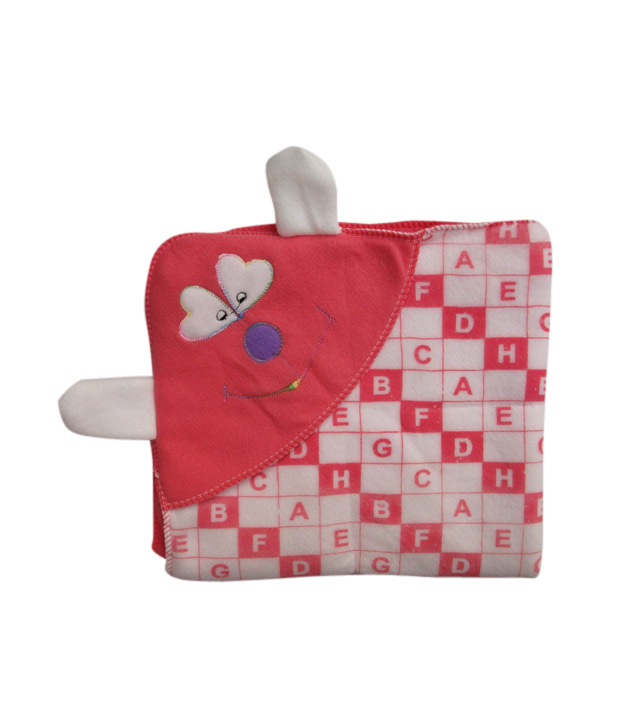 Shop Garg Alphabetical Carrot Attractive Hood And Ears Baby Blanket ...