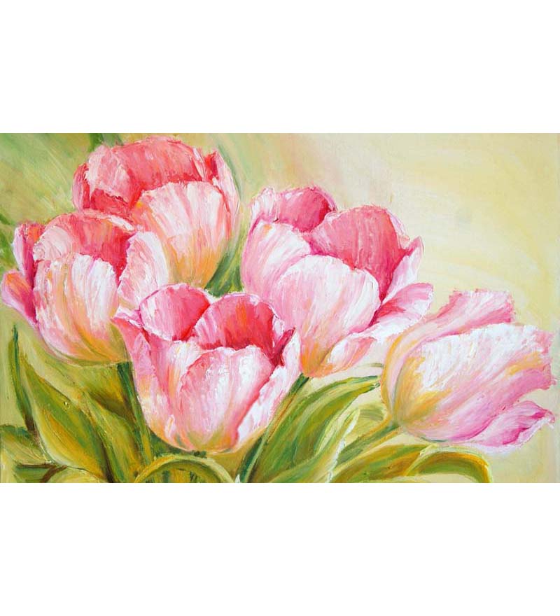 Buy Tallenge - Pink Flower Market - A3 Size Premium Quality Rolled ...