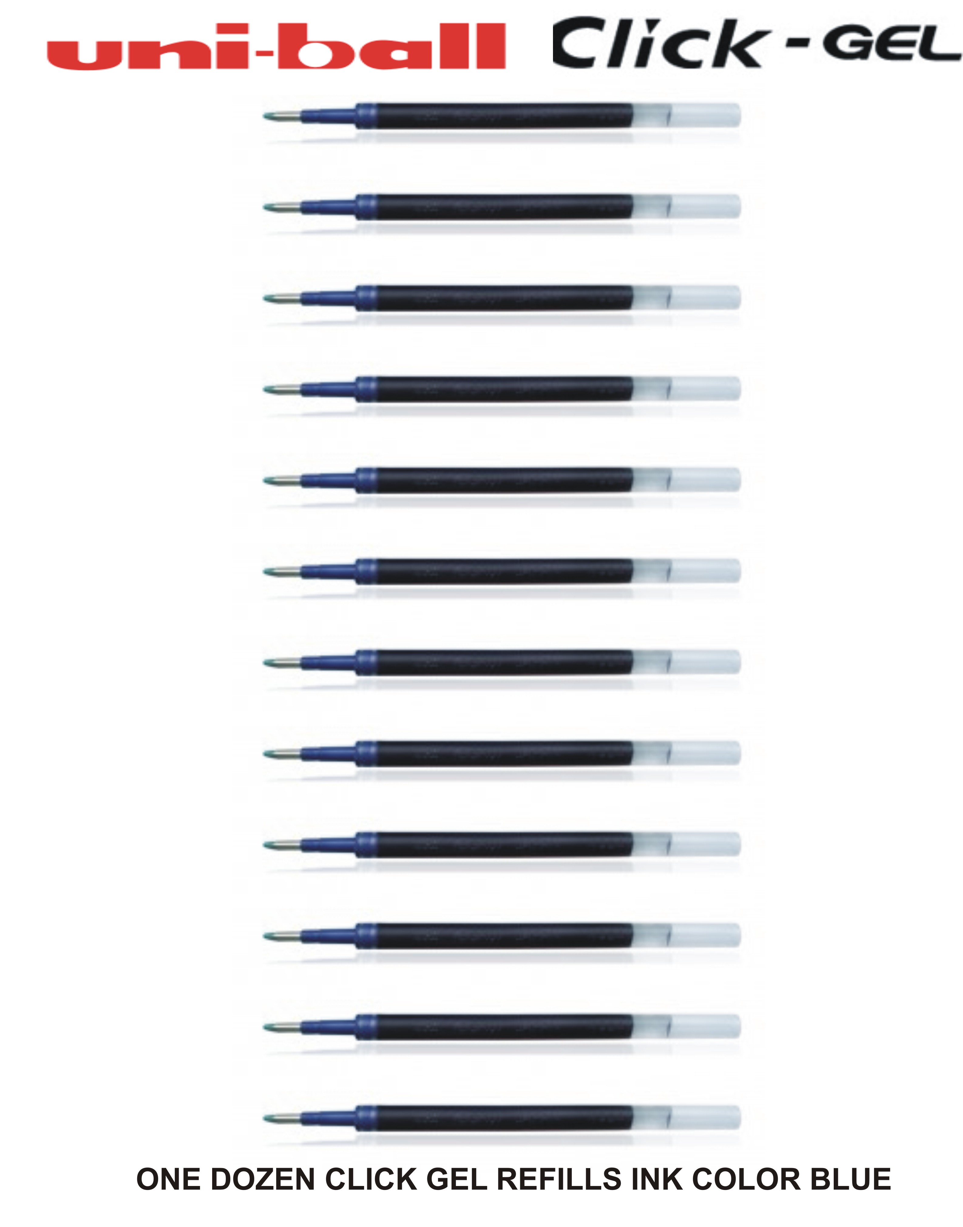 Buy Uni Click Gel Refills ( set of 12 Blue ink ) Online @ ₹339 from ...