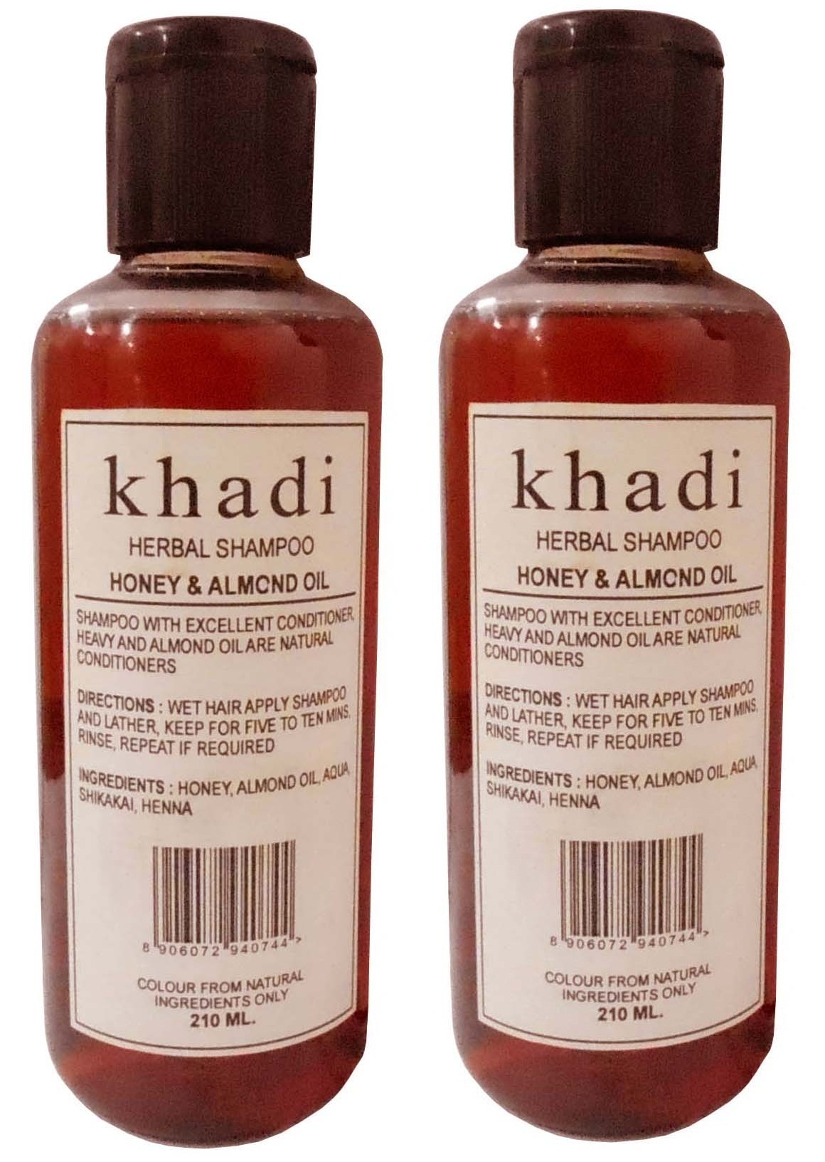 Buy Khadi Herbal Honey Almond Oil Shampoo 420ml Set of 2 pcs Online ...