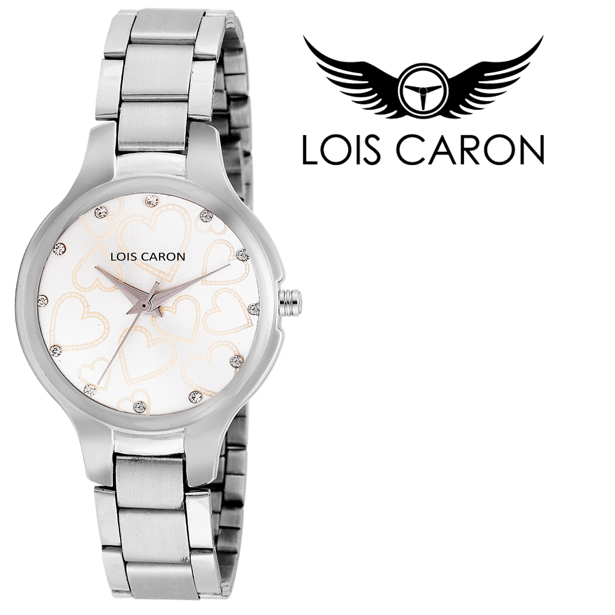 Buy Lois Caron LCS-4516 WHITE HEART DIAL Analog Watch - For Girls ...