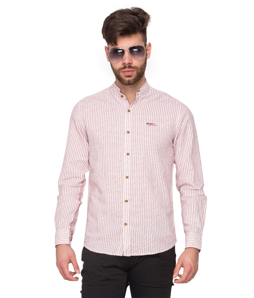 Buy Mufti Mens Red Slim Fit Casual Shirts Online ₹759 From Shopclues