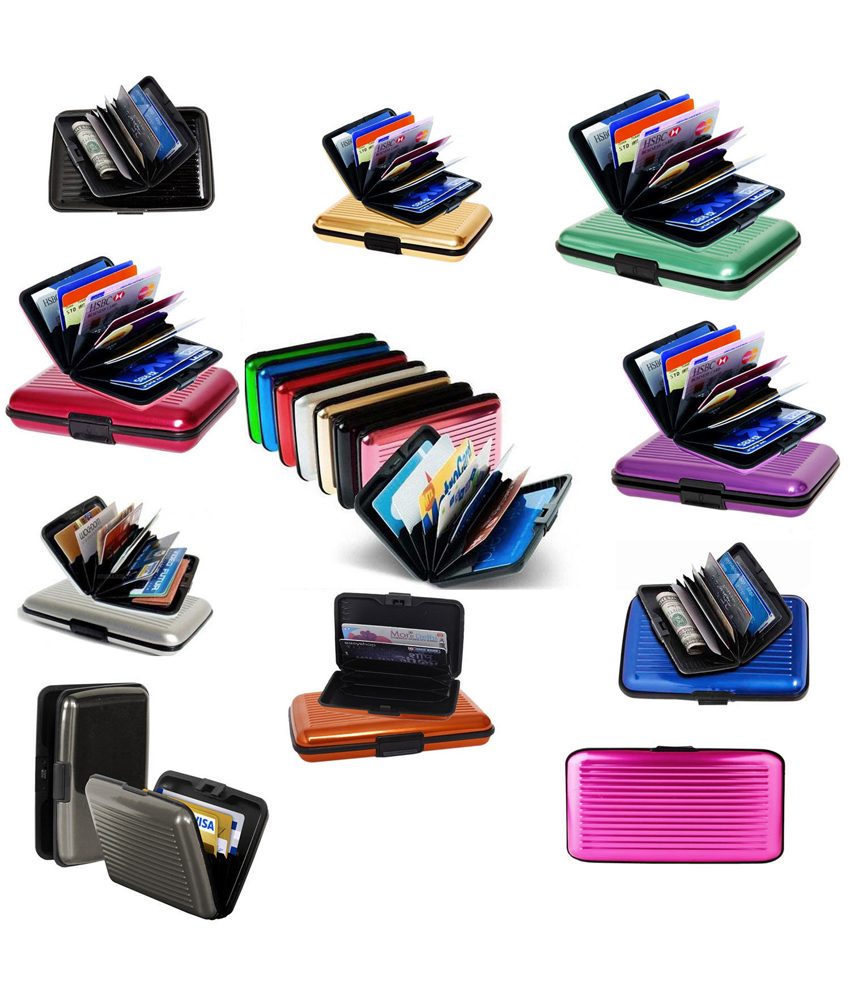 Buy huskey Multi Color Aluminium Security Card Holder 8pcs Combo Pack ...