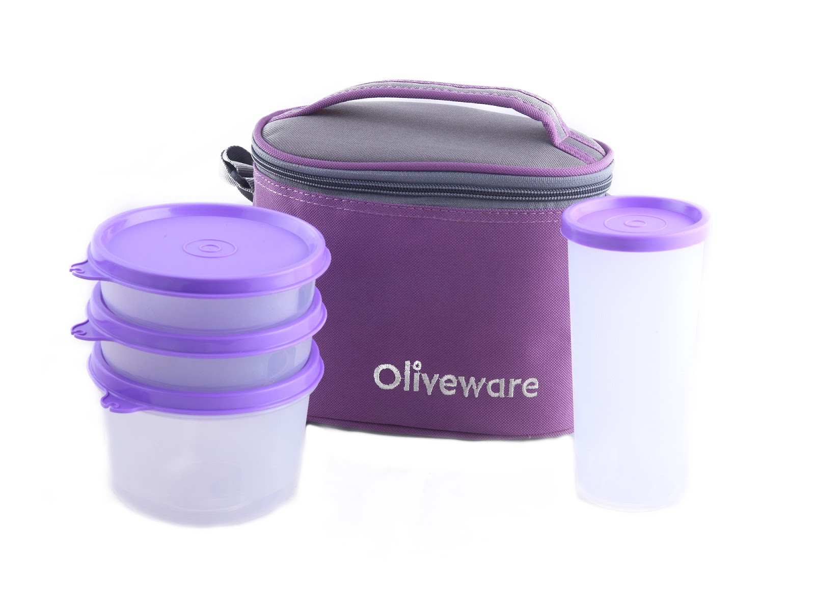 Buy Oliveware New Lunch Bag Set Of 4 (Lb54 Purple) Online @ ₹449 from ...