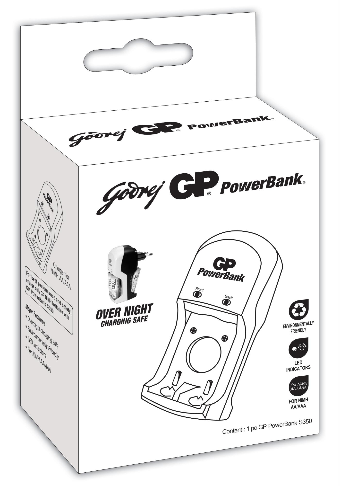 Buy Godrej Gp Stand Alone Charger For Aaaaa Batteries Online @ ₹300 ...