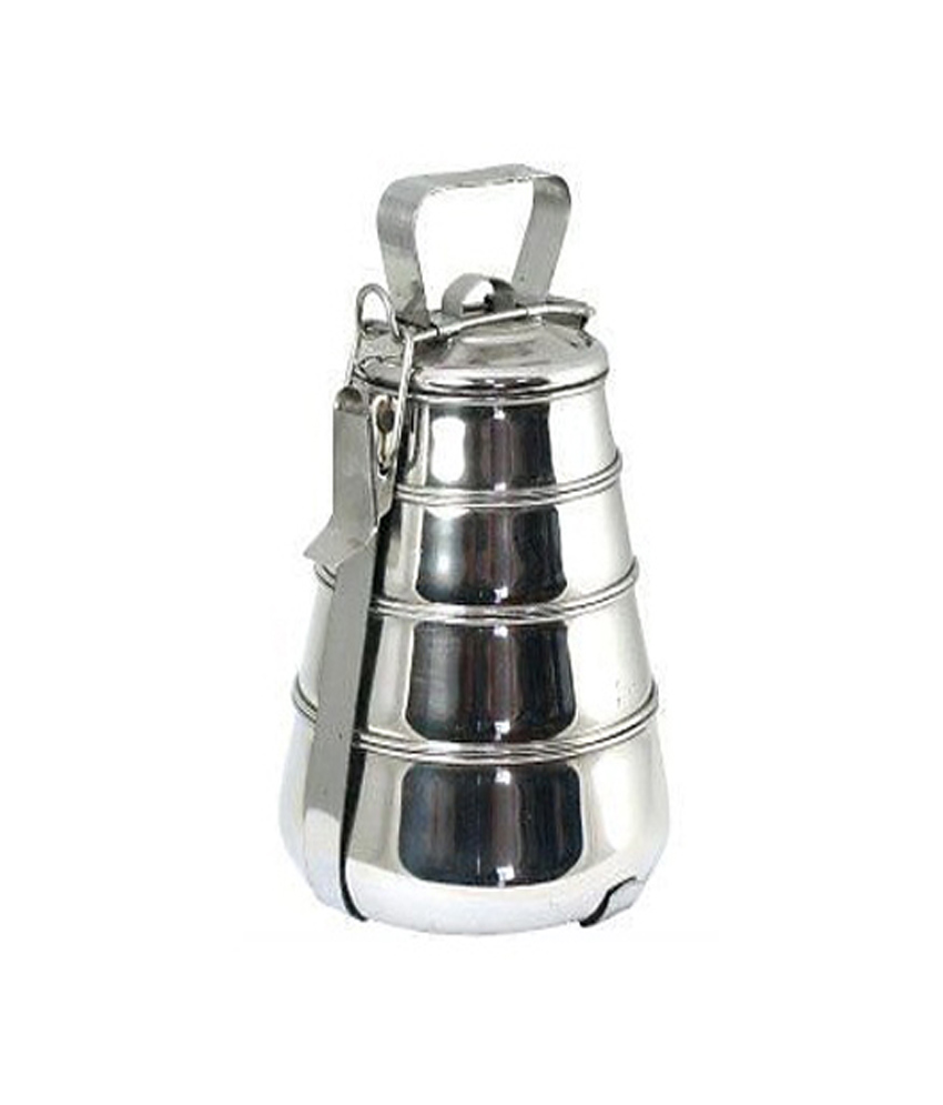 Buy Stainless Steel Vintage Tiffin Box (4 Tier) Online @ ₹798 from ...