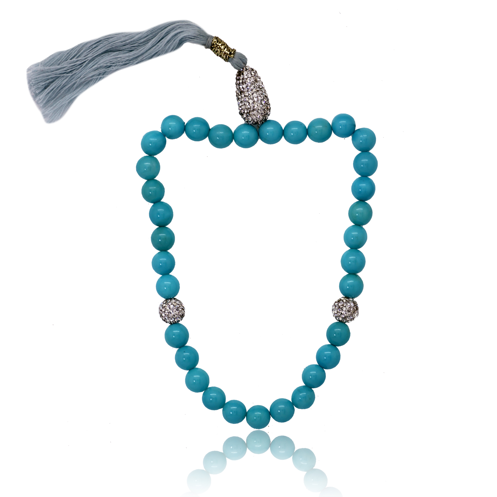 Buy Mahi Crystal Religious Blue Tasbih Muslim Prayer with 33 Beads ...