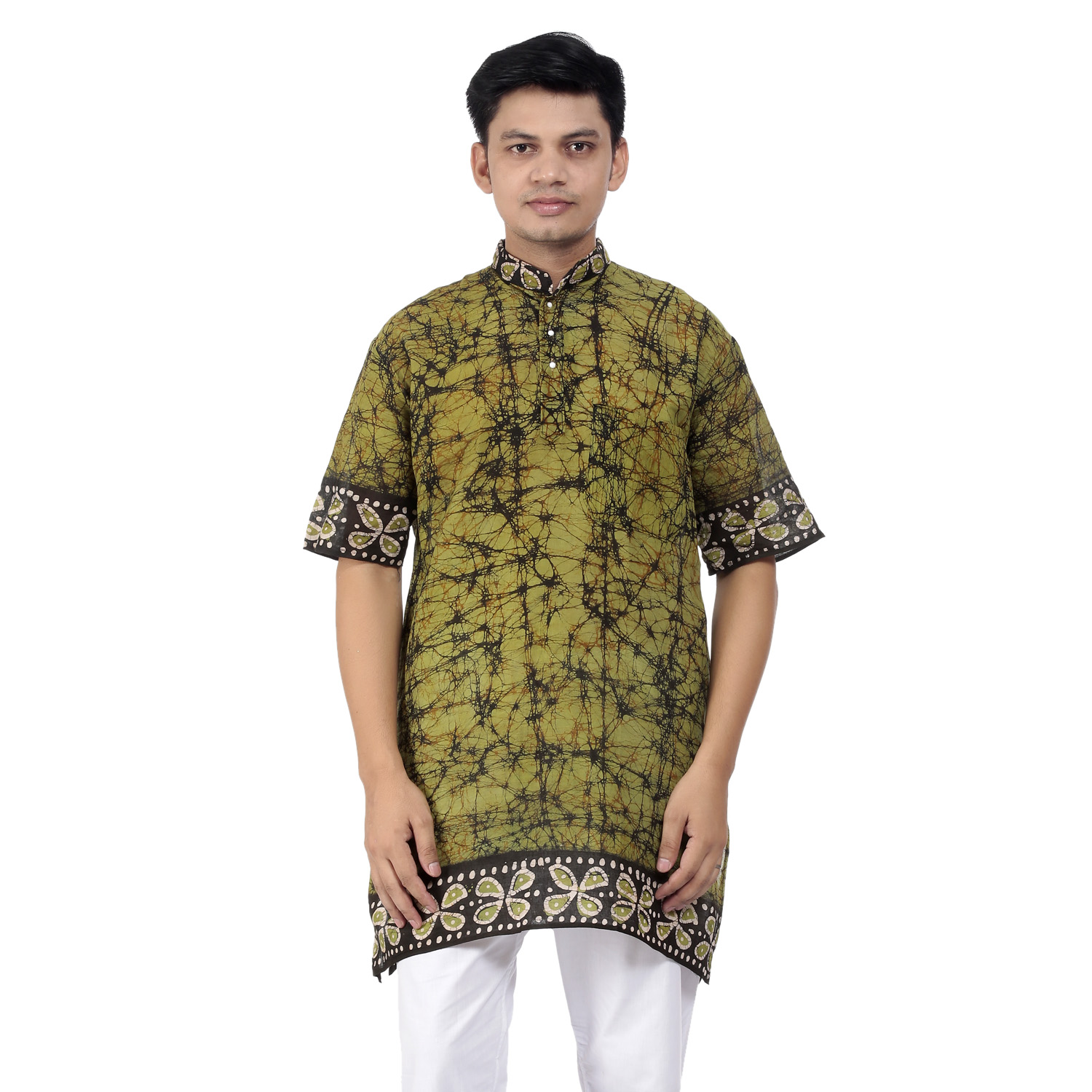 Buy Batique Print Half Sleeve Cotton Kurta Online ₹649 From Shopclues