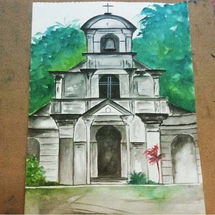 Buy Painting of a St. Sebastian Chapel, Goa Online @ ₹2000 from ShopClues