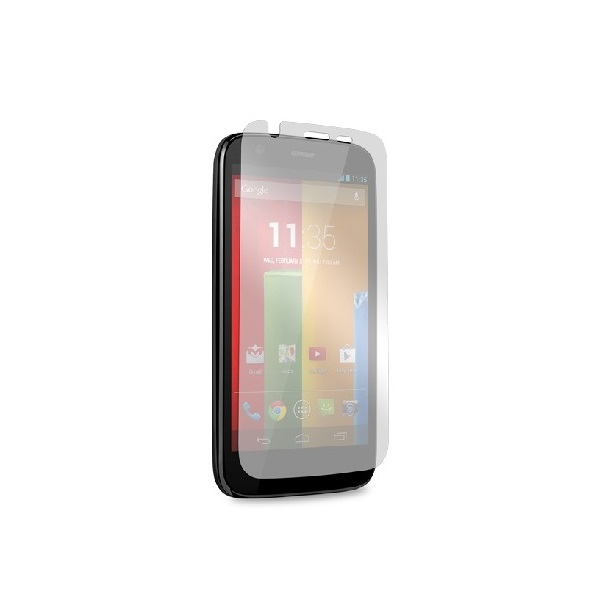 Motorola Moto G (XT1033) Silicone Back Cover Case with Screen Guard - Blue