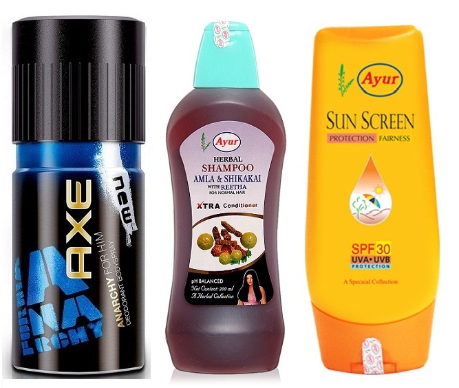 Buy AXE Deo + Ayur Herbal Shampoo + Ayur Herbal Sunscreen Online @ ₹289 ...