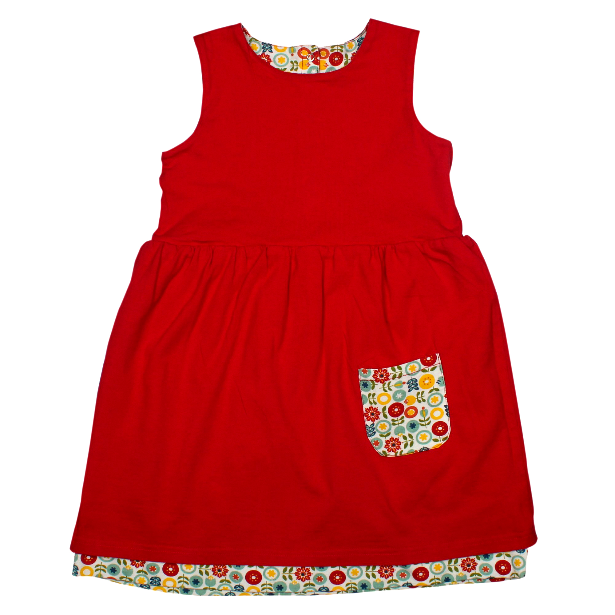 Buy Apricot Kids Red 2 in 1 Frock For Girls Online @ ₹799 from ShopClues