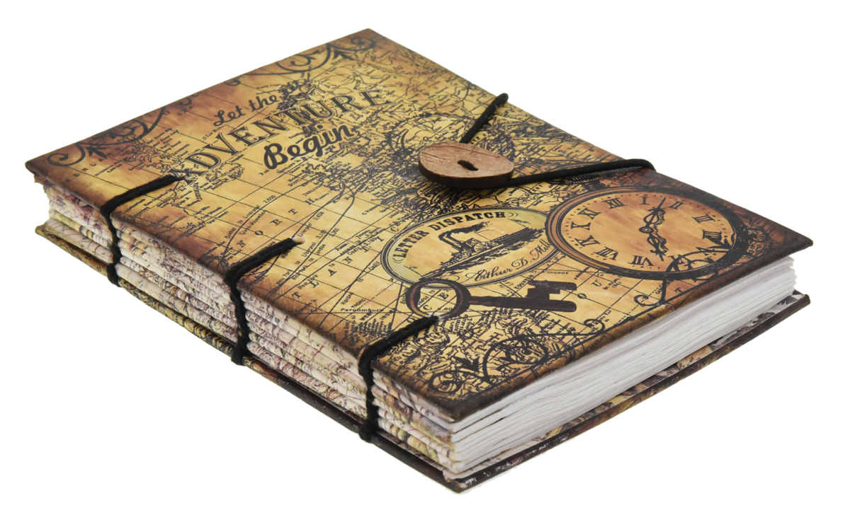 Buy Special Binding Adventure Print Diary With Button Online @ ₹450 ...