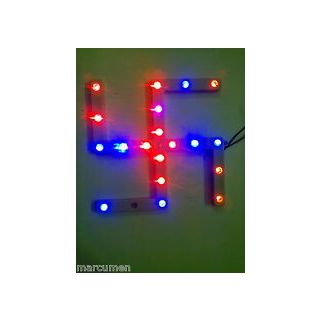 Buy LED- Swastik- Designed Light - Decoration -Navratra -Diwali- Durga ...