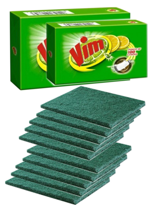 Buy Combo offer 2 PC Vim Bar 10 Pc Scrubber Online @ ₹224 from ShopClues