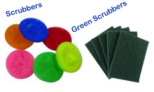 Buy 6 Nylon Round Dish Scrubbers,with 5 pc Green Scrubbers combo offer ...