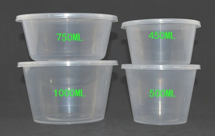 Buy Plastic Container 750 ML With LID 50 pcs Online @ ₹619 from ShopClues
