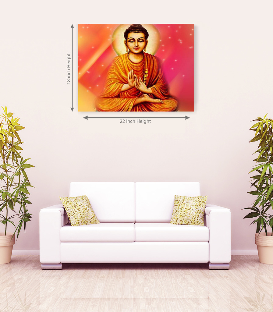 Buy Lord Buddha Polite Canvas Painting Online @ ₹449 from ShopClues
