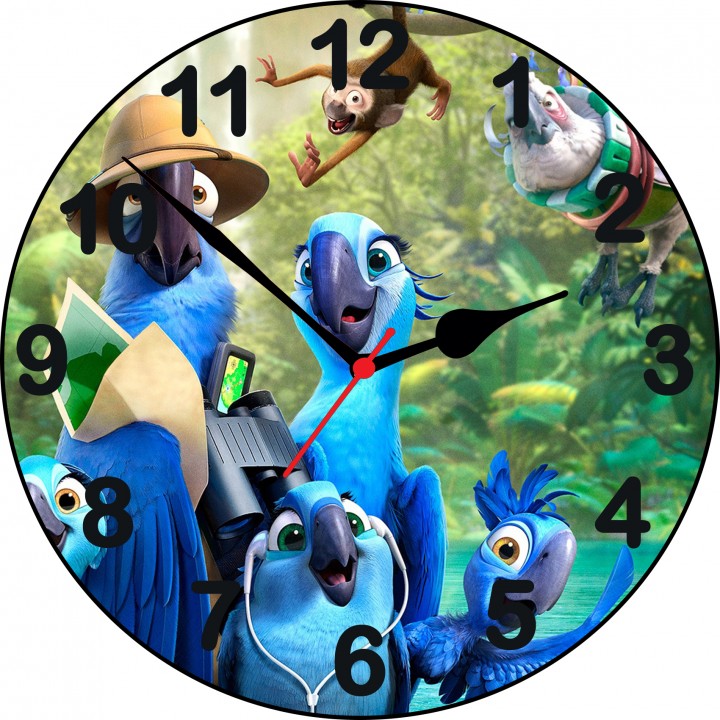 ske designer rio with family wall clock